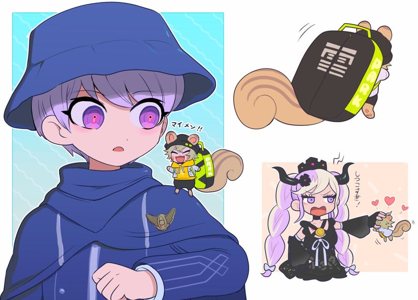 Shinigami Yuma Kokohead And Desuhiko Thunderbolt Master Detective Archives Rain Code Drawn