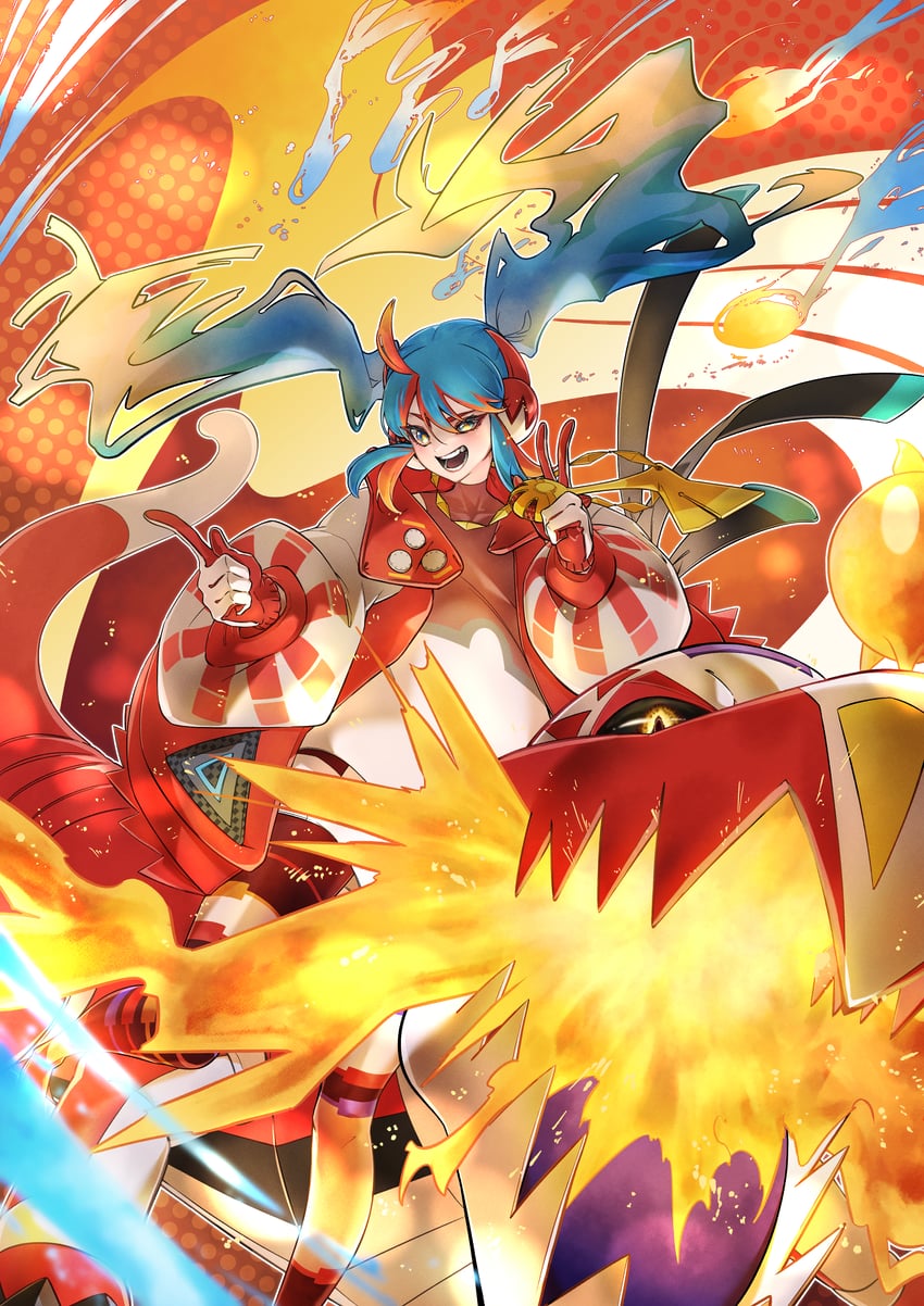 Hatsune Miku Skeledirge Fire Bird And Fire Miku Pokemon And 2 More Drawn By Taijugr09kuma