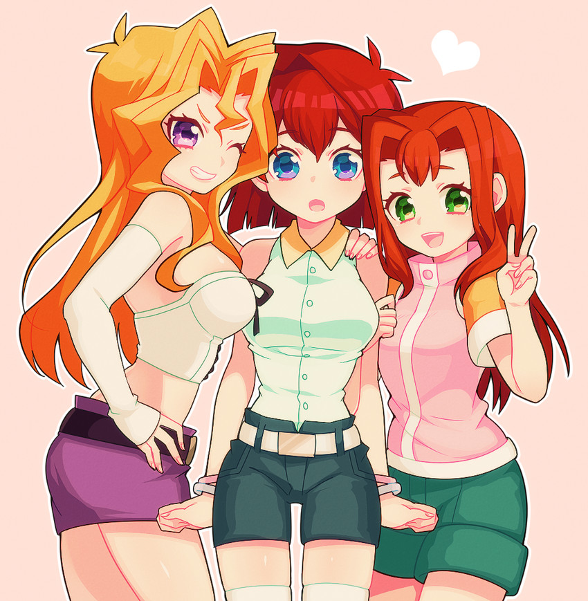 Mazaki Anzu Kujaku Mai And Kawai Shizuka Yu Gi Oh And 1 More Drawn