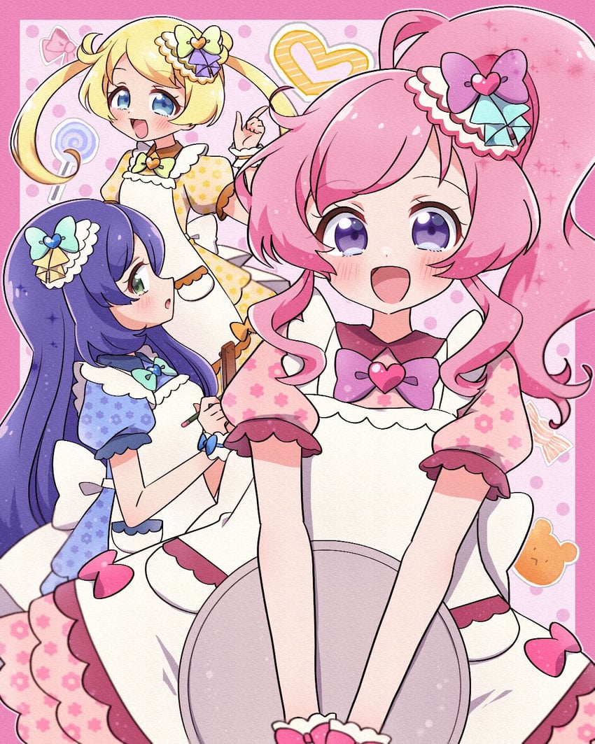 Momoyama Mirai Moegi Emo And Aoba Rinka Pretty Series And 1 More Drawn By Chiichipppuri