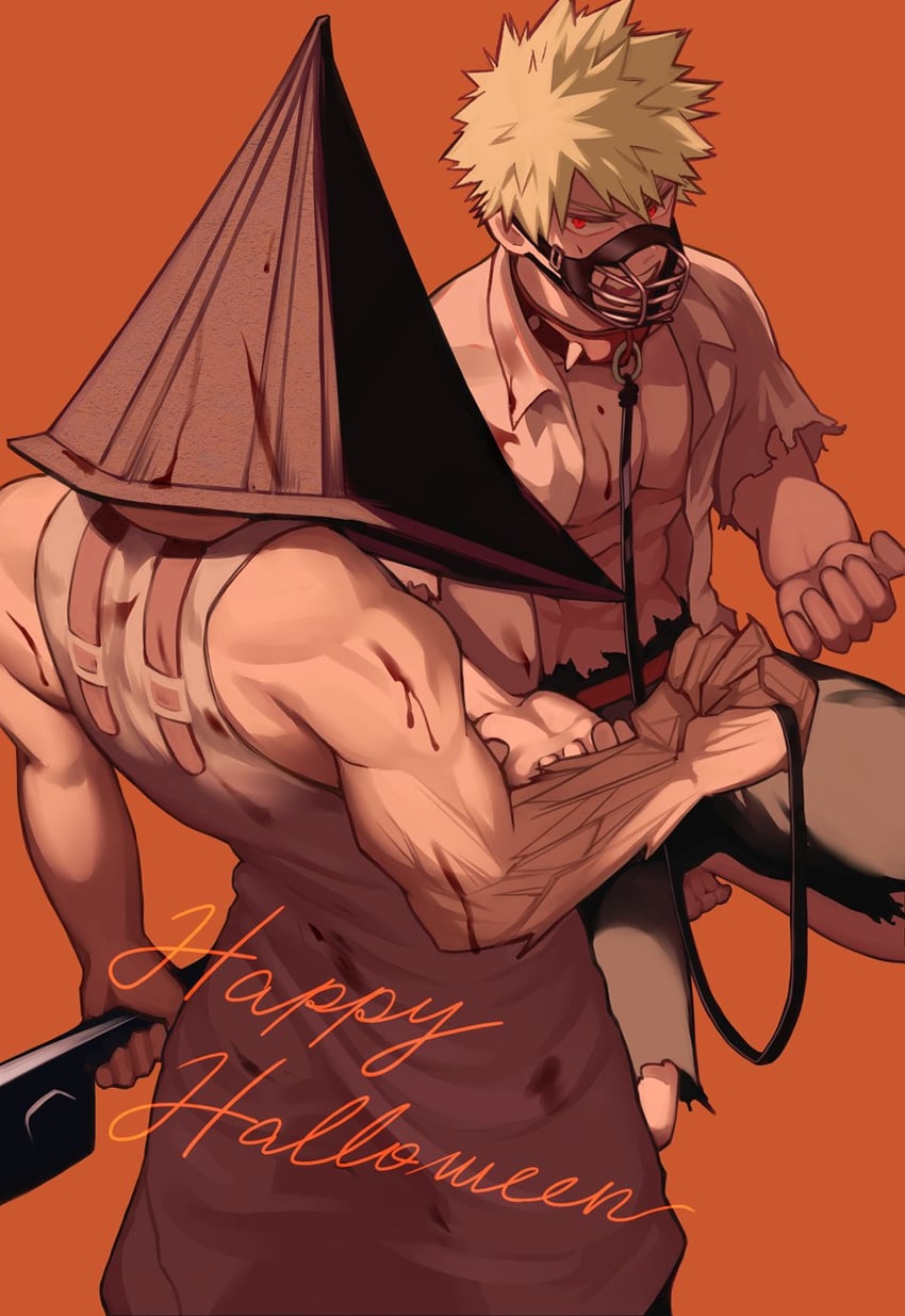 Bakugou Katsuki Kirishima Eijirou And Pyramid Head Boku No Hero Academia And 1 More Drawn By