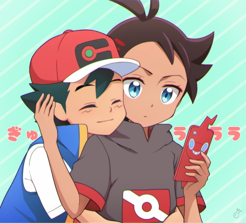 Ash Ketchum Rotom Rotom Phone And Goh Pokemon And 2 More Drawn By Kouzukireshika213