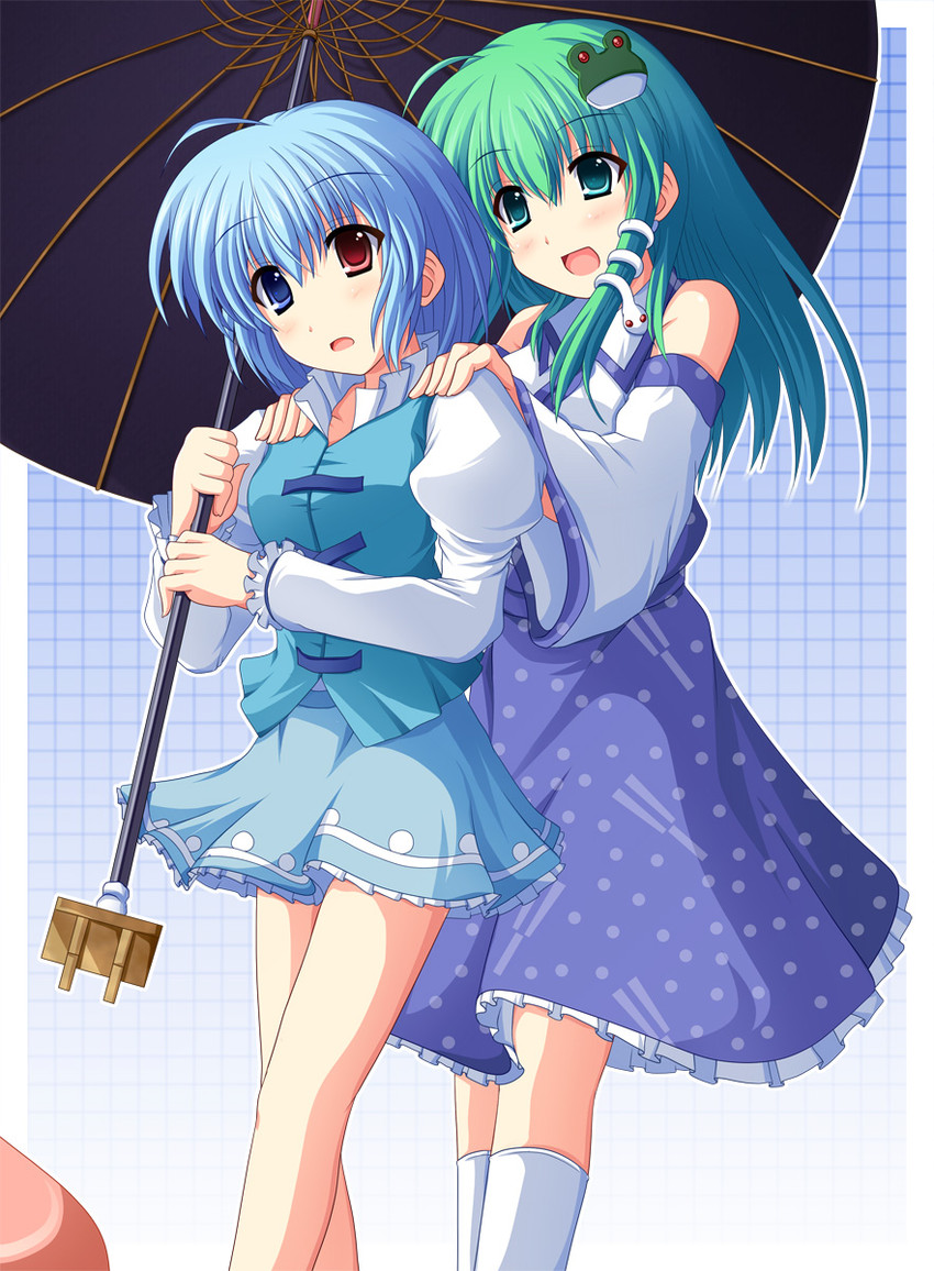 Kochiya Sanae And Tatara Kogasa Touhou Drawn By Cross Crossryou