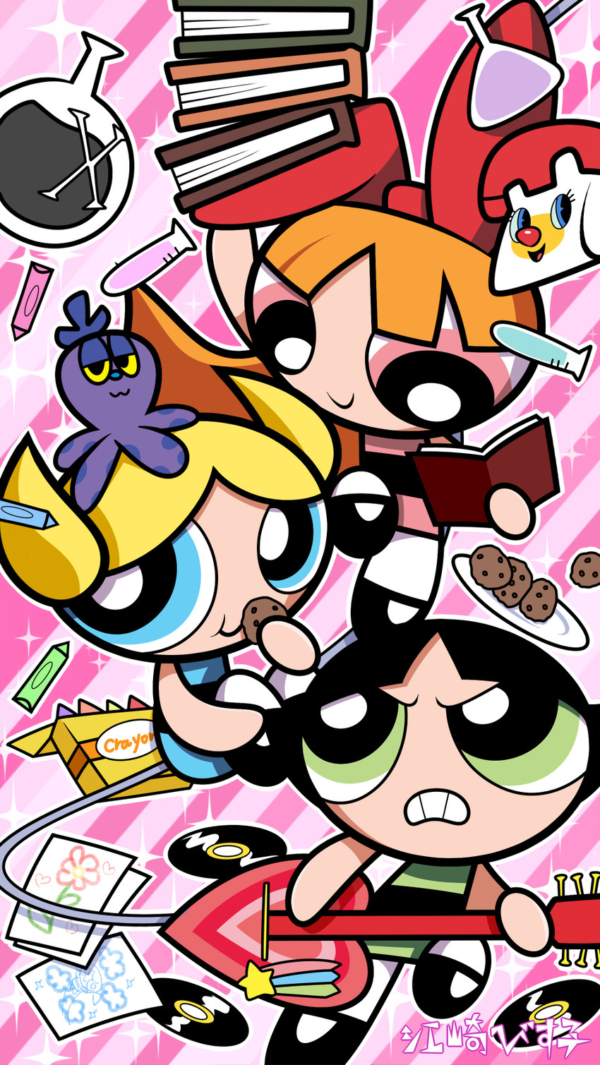 Buttercup Blossom Bubbles And Octi Powerpuff Girls Drawn By Ezaki