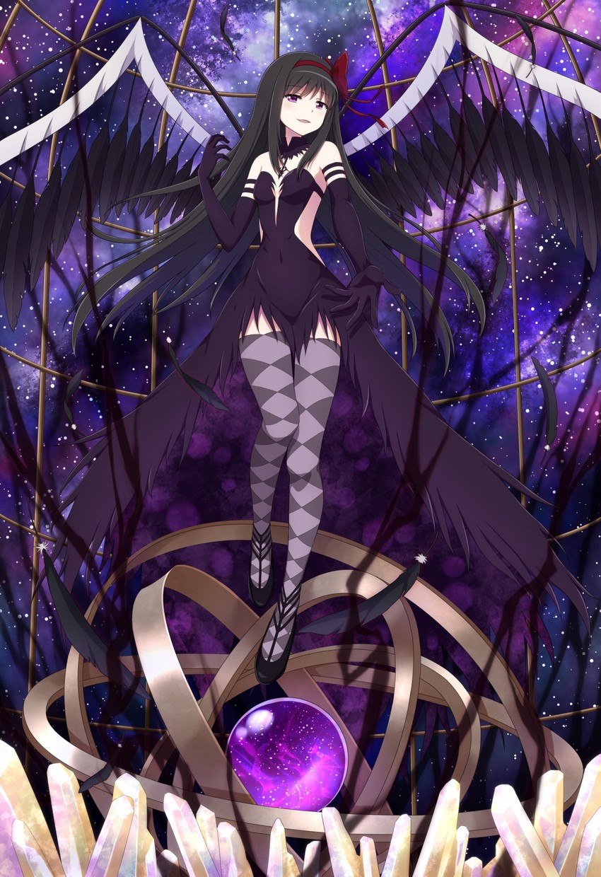 Akemi Homura And Akuma Homura Mahou Shoujo Madoka Magica And 1 More Drawn By Darknessukaru