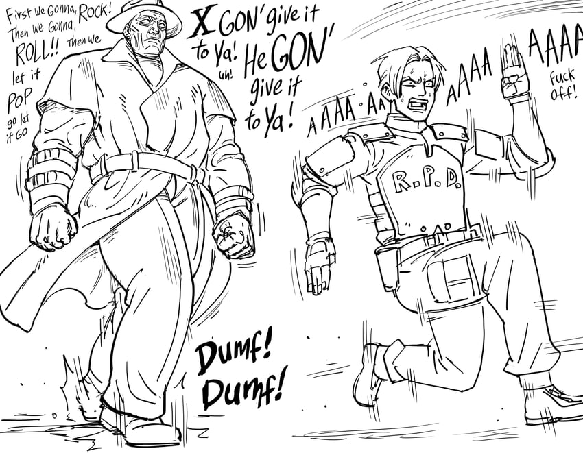 Leon S Kennedy Mr X Tyrant And Xzibit Resident Evil And 2 More Drawn By Bbbaalbuddy