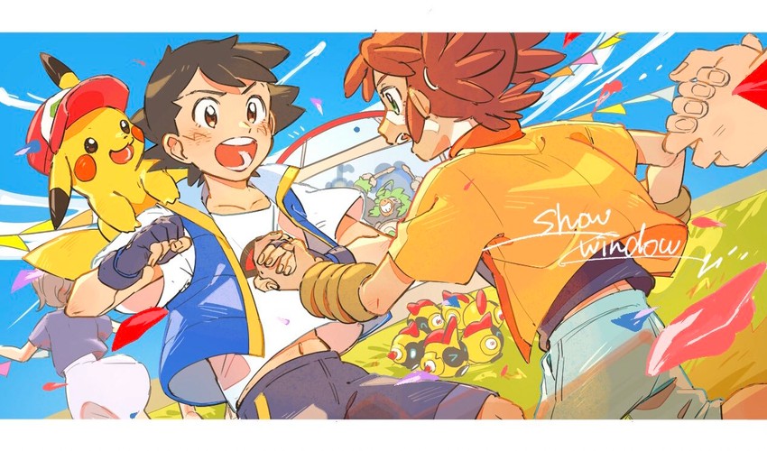 Pikachu Ash Ketchum Rillaboom Falinks And Koko Pokemon And 2 More Drawn By Ratenazebesu