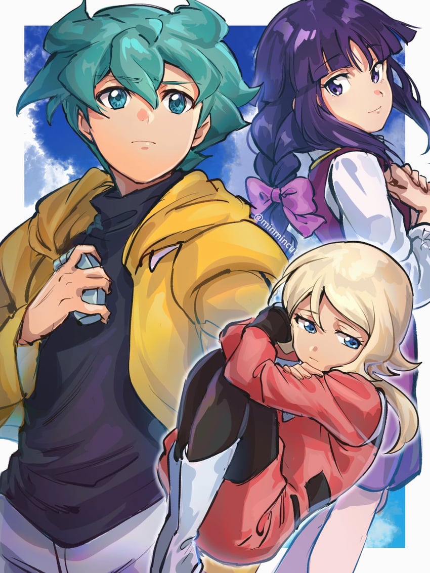 Yurin Leciel Flit Asuno And Emily Armond Gundam And 1 More Drawn By
