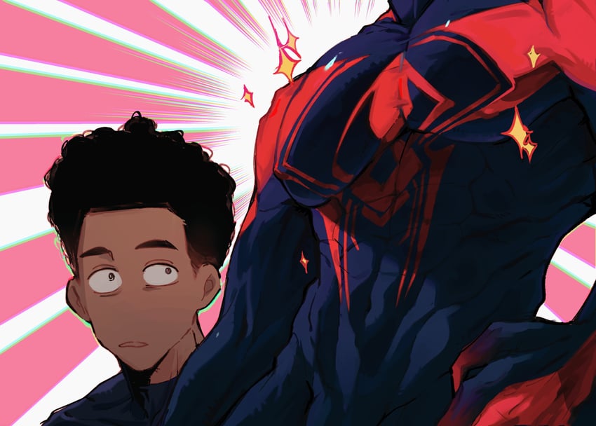 Miguel Ohara And Miles Morales Marvel And 2 More Drawn By Jv0202021