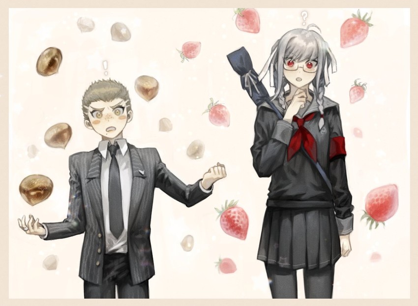 Pekoyama Peko And Kuzuryu Fuyuhiko Danganronpa And 1 More Drawn By