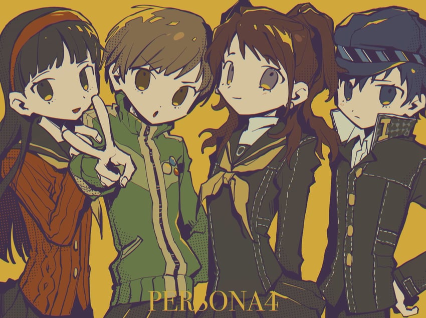 Shirogane Naoto Satonaka Chie Kujikawa Rise And Amagi Yukiko Persona And 1 More Drawn By