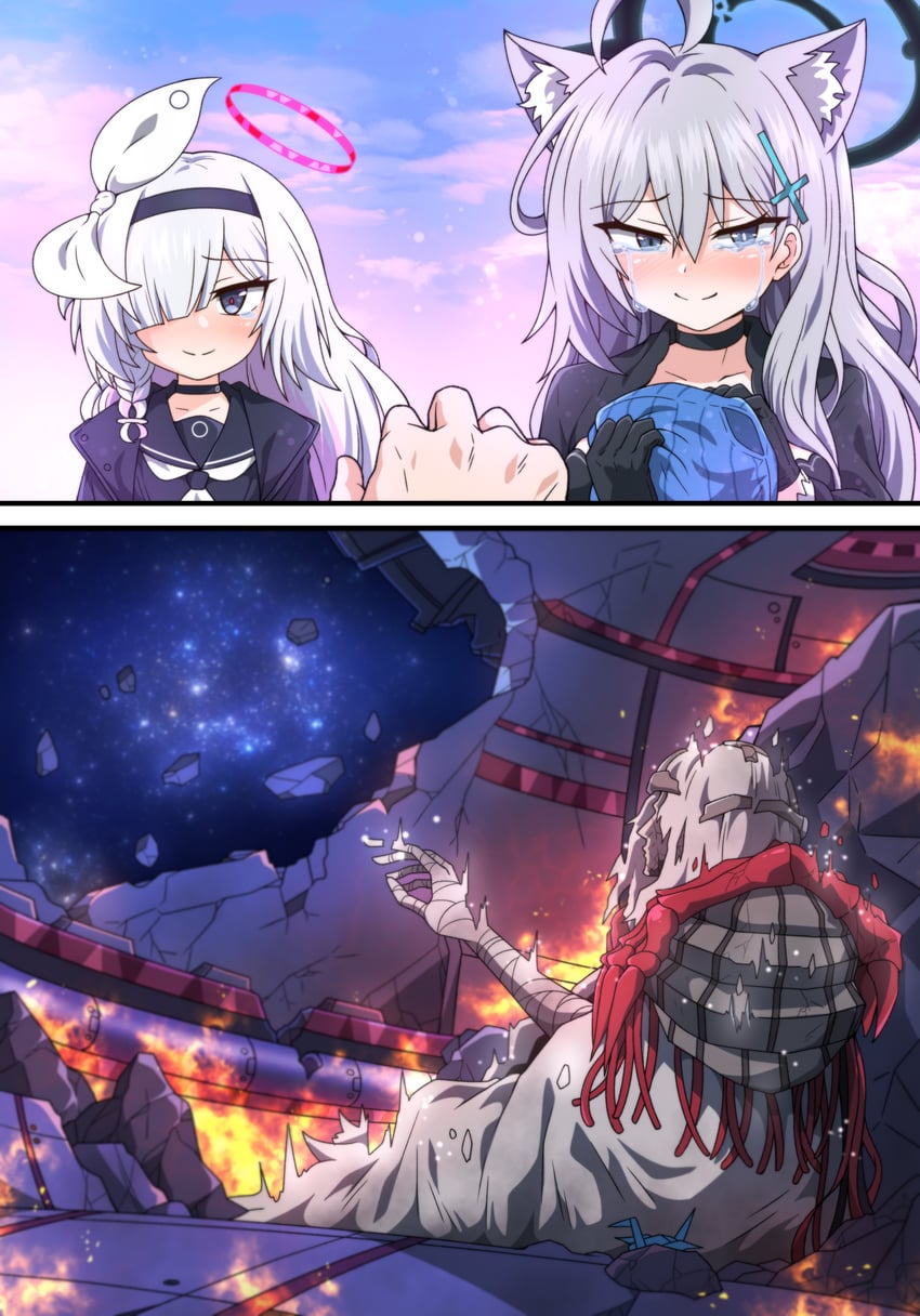 Sensei Shiroko Plana Shiroko Terror And Phrenapates Blue Archive Drawn By Devilyanghyeok