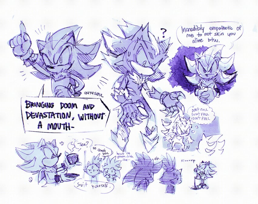 Shadow The Hedgehog Blaze The Cat Silver The Hedgehog And Mephiles The Dark Sonic And 1 More