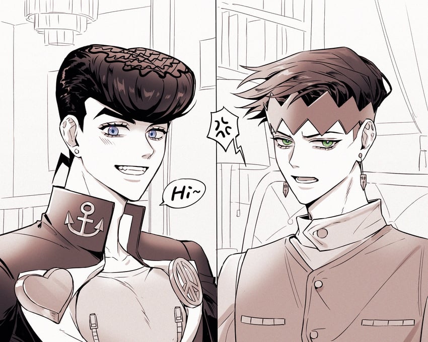 Higashikata Josuke And Kishibe Rohan Jojo No Kimyou Na Bouken And 1 More Drawn By