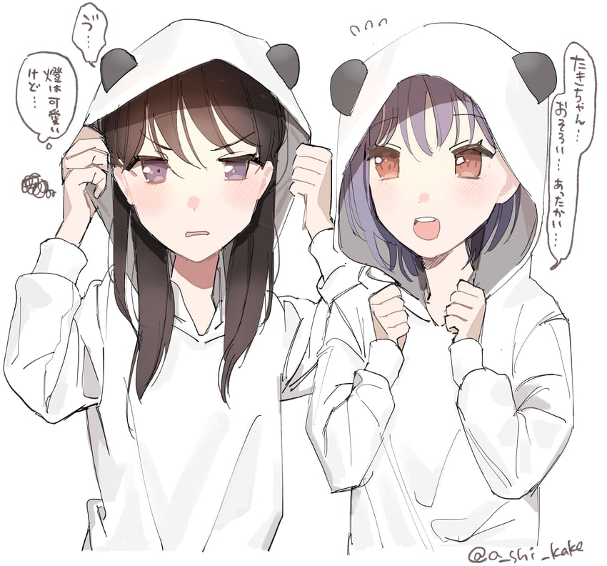 Shiina Taki And Takamatsu Tomori Bang Dream And 1 More Drawn By A