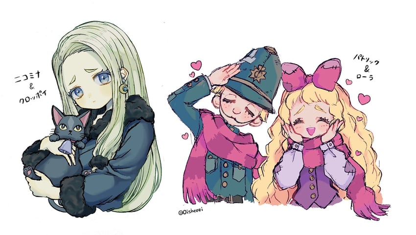 Nikolina Pavlova Patrick Omalley And Lola Omalley Ace Attorney And 3 More Drawn By