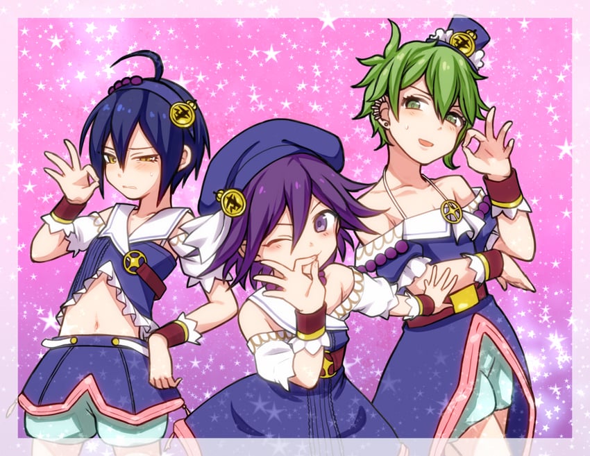 Ouma Kokichi Saihara Shuuichi And Amami Rantarou Danganronpa And 1 More Drawn By Iberico