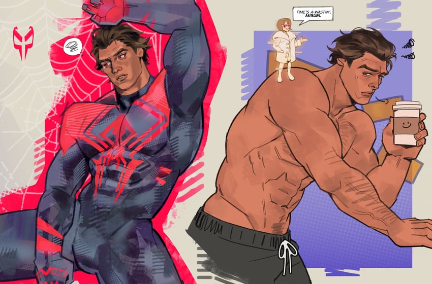 Miguel Ohara Spider Man And Lyla Marvel And 3 More Drawn By
