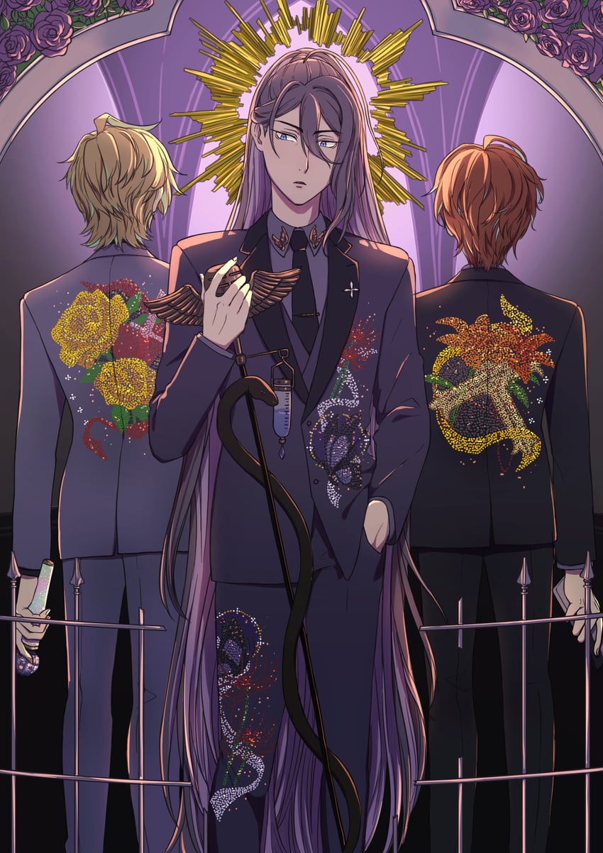 Kannonzaka Doppo Jinguji Jakurai And Izanami Hifumi Hypnosis Mic And 1 More Drawn By
