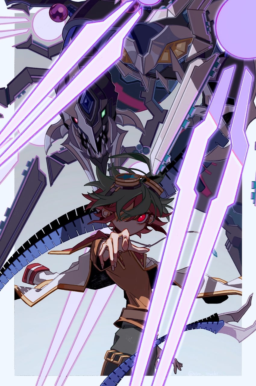Sakaki Yuuya And Odd Eyes Rebellion Dragon Yu Gi Oh And 1 More Drawn By Niraniraiitenki