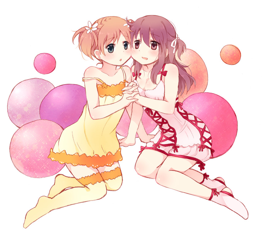 Takayama Haruka And Sonoda Yuu Sakura Trick Drawn By Tarabagani
