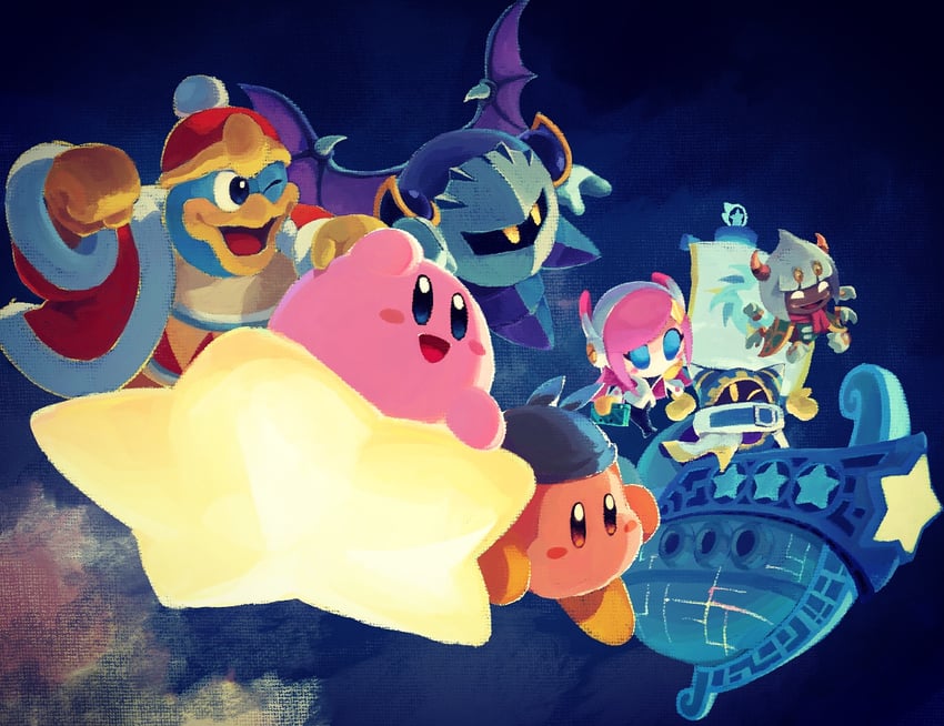 Kirby Meta Knight King Dedede Magolor Bandana Waddle Dee And 2 More Kirby Drawn By