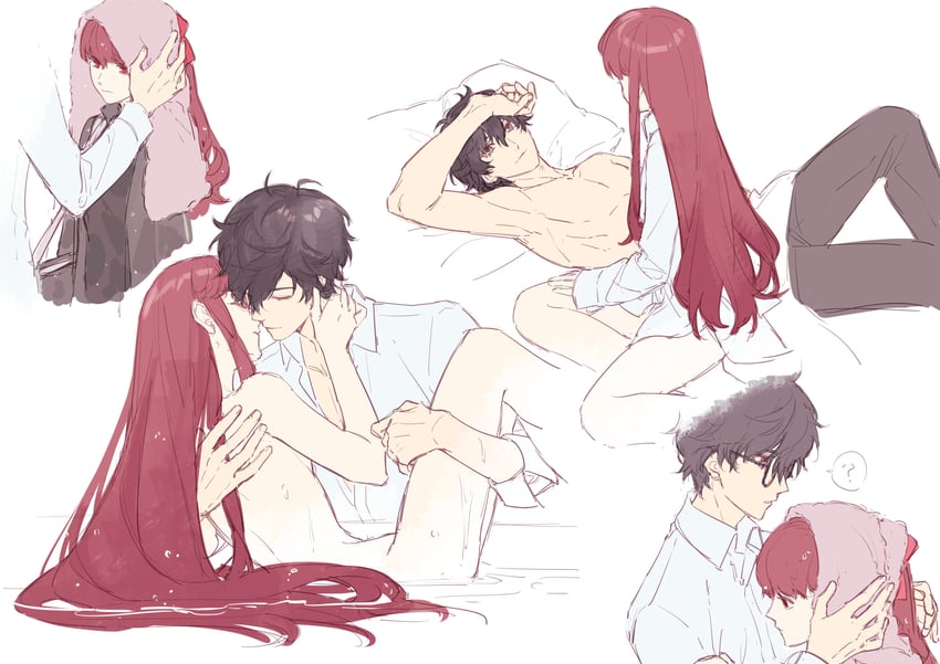 Amamiya Ren And Yoshizawa Kasumi Persona And 2 More Drawn By Tsubsa