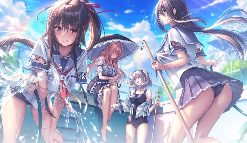 Himiyama Rei Kurohime Yuuki And Tsutamachi Chitose Amakano 2 Drawn