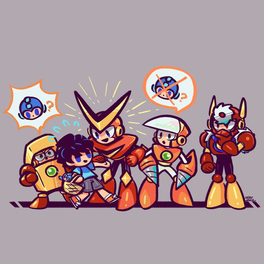 Mega Man Quick Man Metal Man Crash Man Heat Man And 1 More Mega Man And 1 More Drawn By