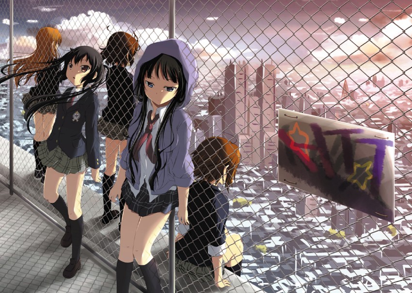 Akiyama Mio Nakano Azusa Hirasawa Yui Tainaka Ritsu And Kotobuki Tsumugi K On Drawn By Na