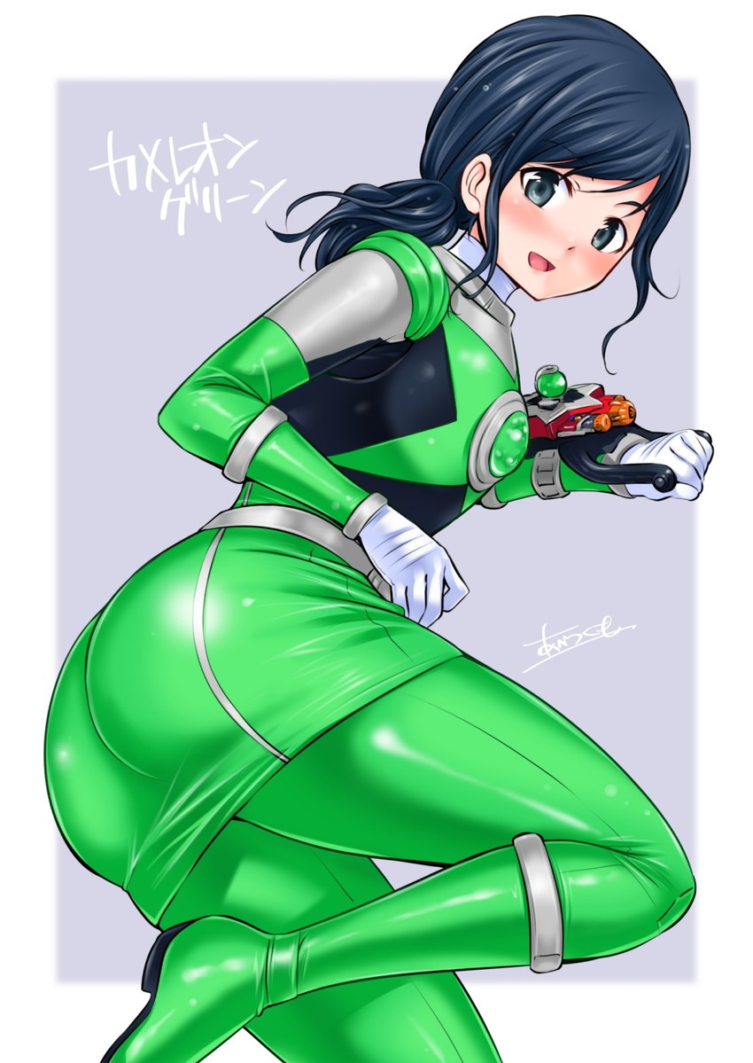 Hammie And Chameleon Green Super Sentai And 1 More Drawn By Abe