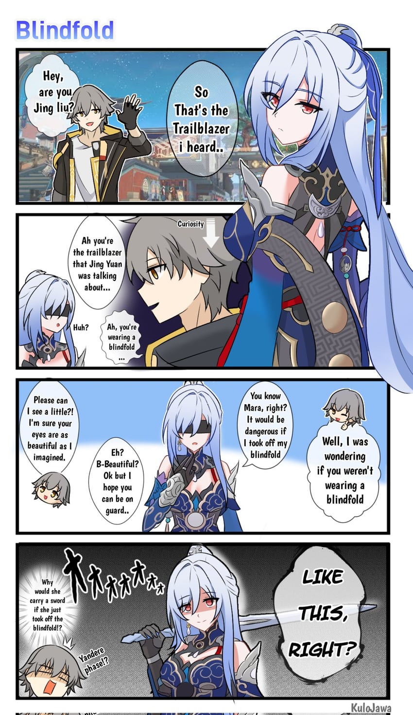 Trailblazer Caelus And Jingliu Honkai And 1 More Drawn By Kulo Jawa