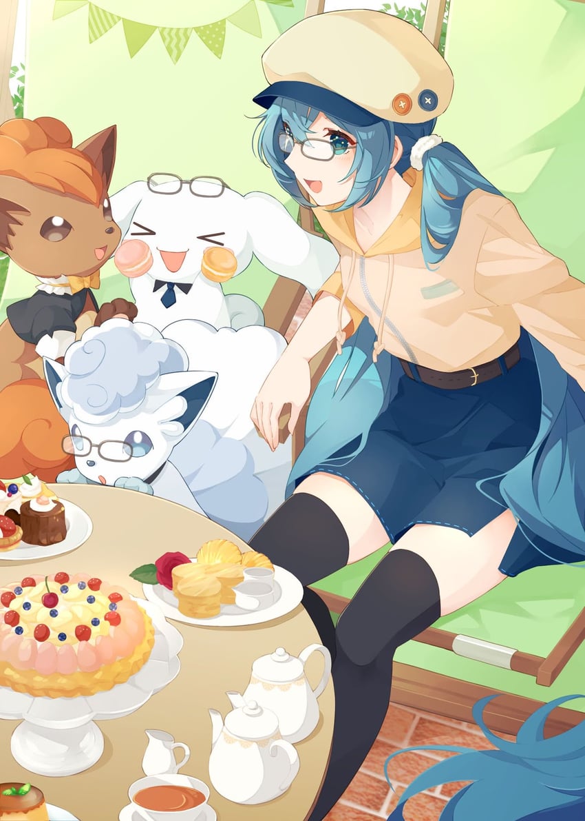 Hatsune Miku Alolan Vulpix Cinnamoroll And Vulpix Pokemon And 2 More Drawn By Shakemisake