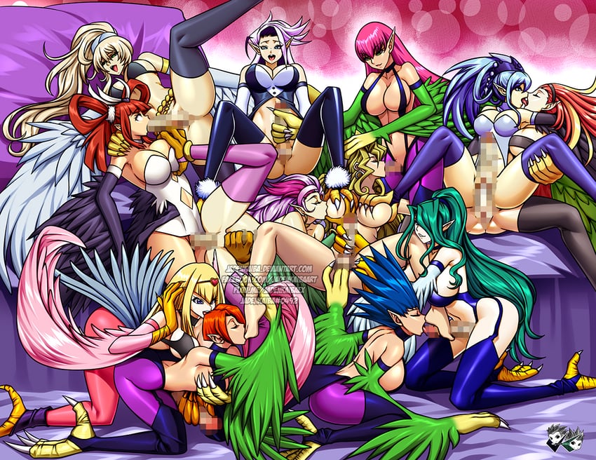 Kujaku Mai Harpie Lady Harpie Lady 1 Harpie Girl Harpie Queen And 9 More Yu Gi Oh Drawn