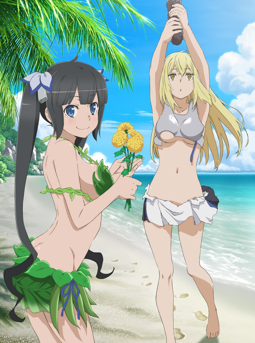 Hestia And Aiz Wallenstein Dungeon Ni Deai Wo Motomeru No Wa