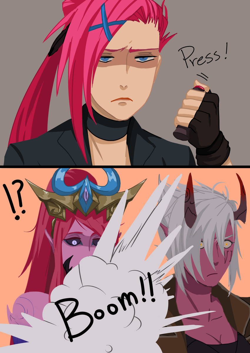 Jinx Caitlyn Vi Demon Vi And Lunar Wraith Caitlyn League Of Legends Drawn By Rouzavii
