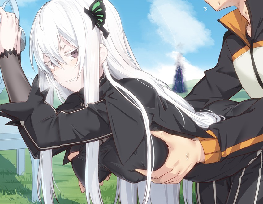 Natsuki Subaru Echidna And Satella Rezero Kara Hajimeru Isekai Seikatsu Drawn By Shiseki